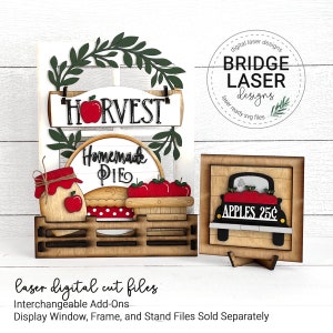 Apple Laser Cut File, Fall Harvest Interchangeable Crate/fence, Apple ...