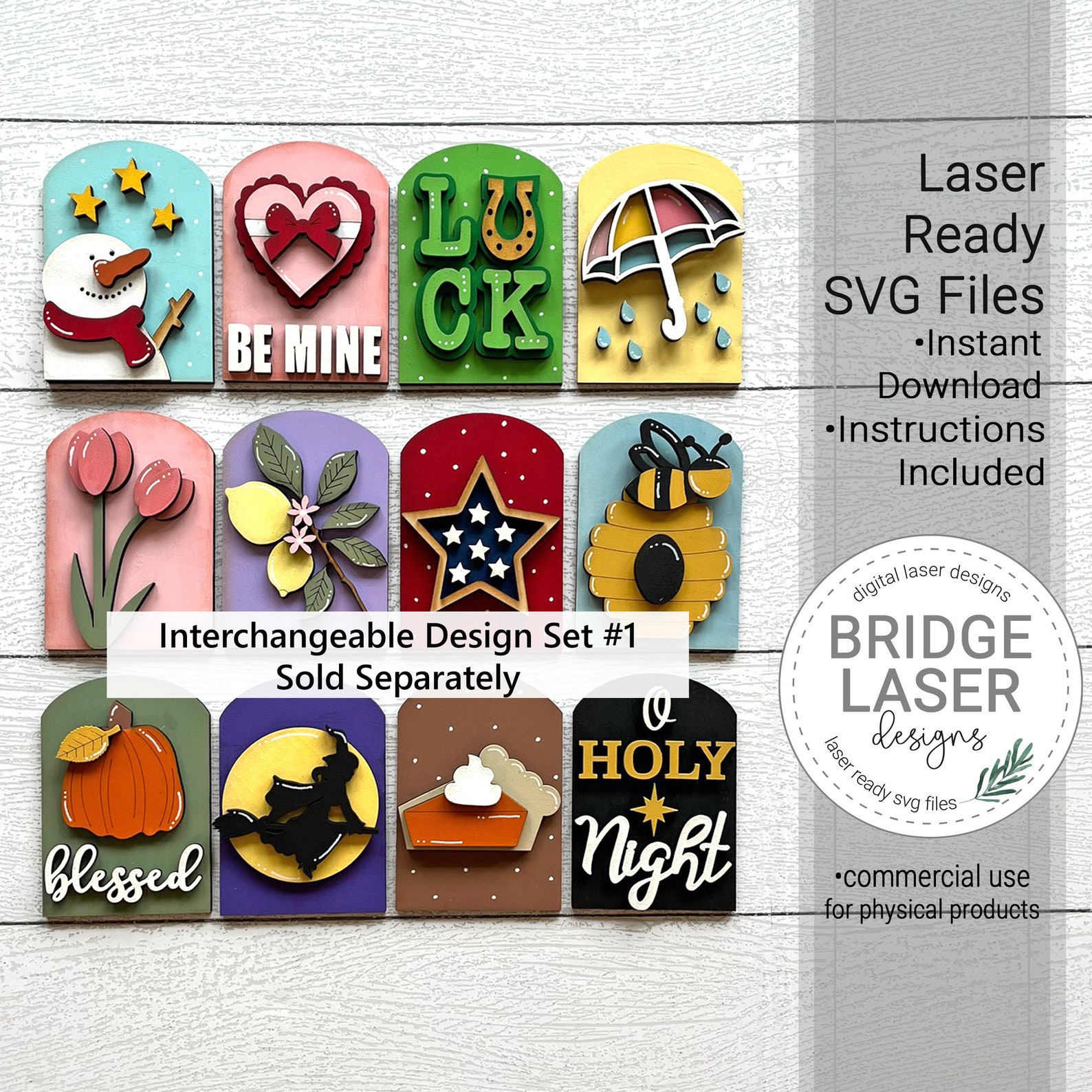 House Laser Cut File, Welcome Laser File, Seasonal Interchangeable ...