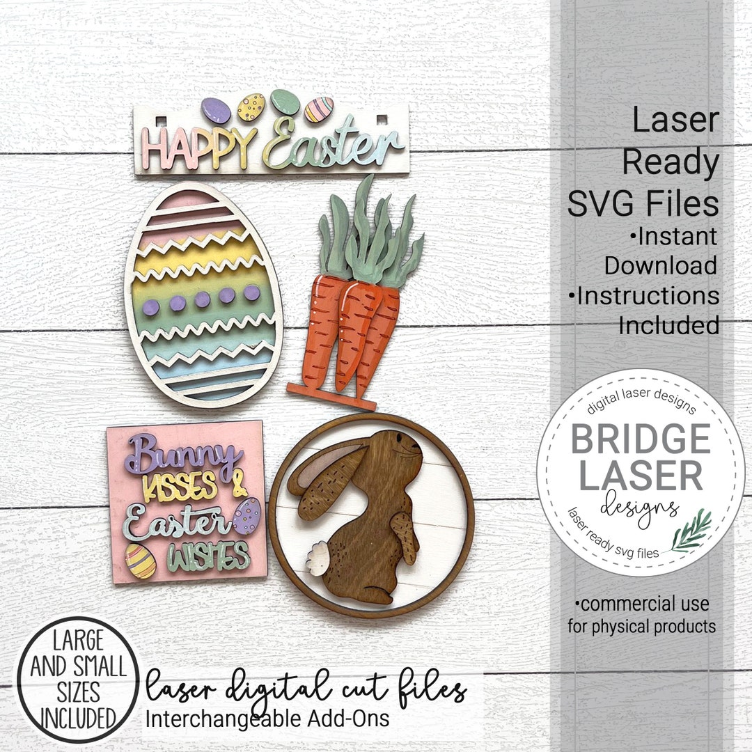 Easter Laser Cut File Easter Interchangeable Add On Easter - Etsy