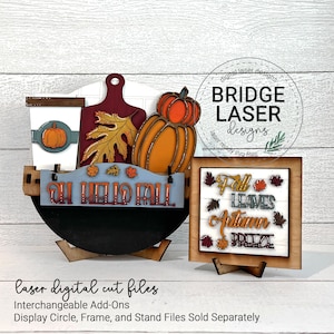 Fall Laser Cut File, Autumn Interchangeable Crate/fence, Leaves ...