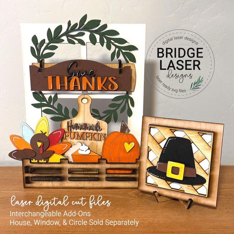 Thanksgiving Laser Cut File Thanksgiving Interchangeable - Etsy