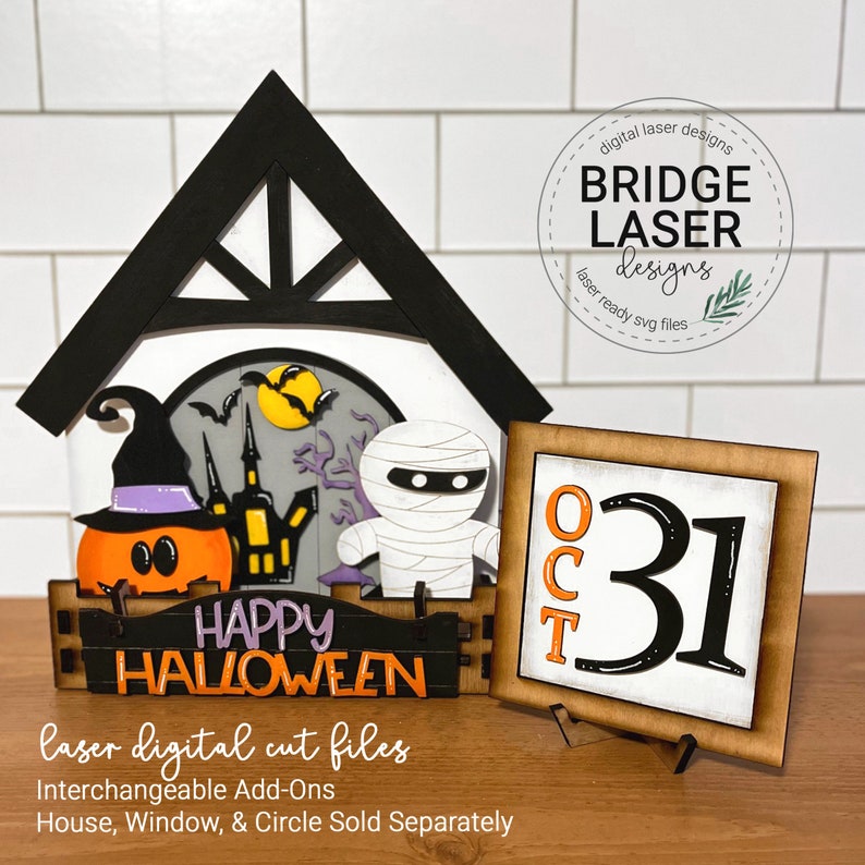 Halloween Laser Cut File Halloween Interchangeable - Etsy
