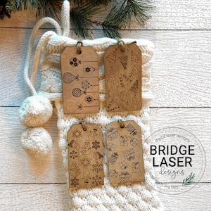 Stocking Tags Laser Cut File, Christmas Stocking Name Tags SVG ...