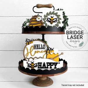 Bee Laser Cut File, Honey Bee Interchangeable Add On, Bee Laser Files ...