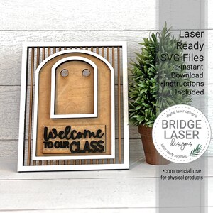 Interchangeable Welcome Arch Laser Cut File, Seasonal Sign Laser SVG ...