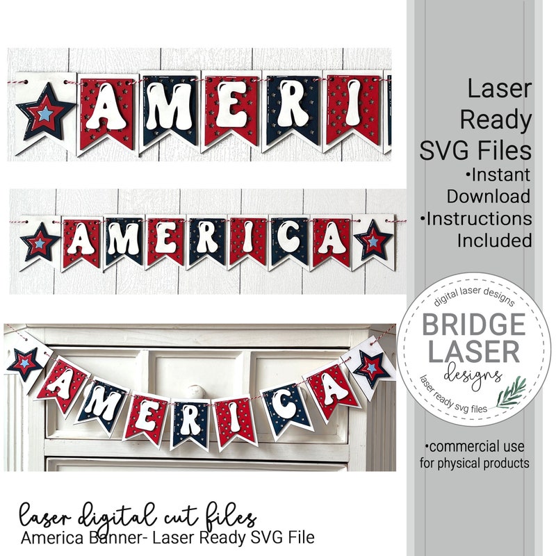 Patriotic Banner - Etsy