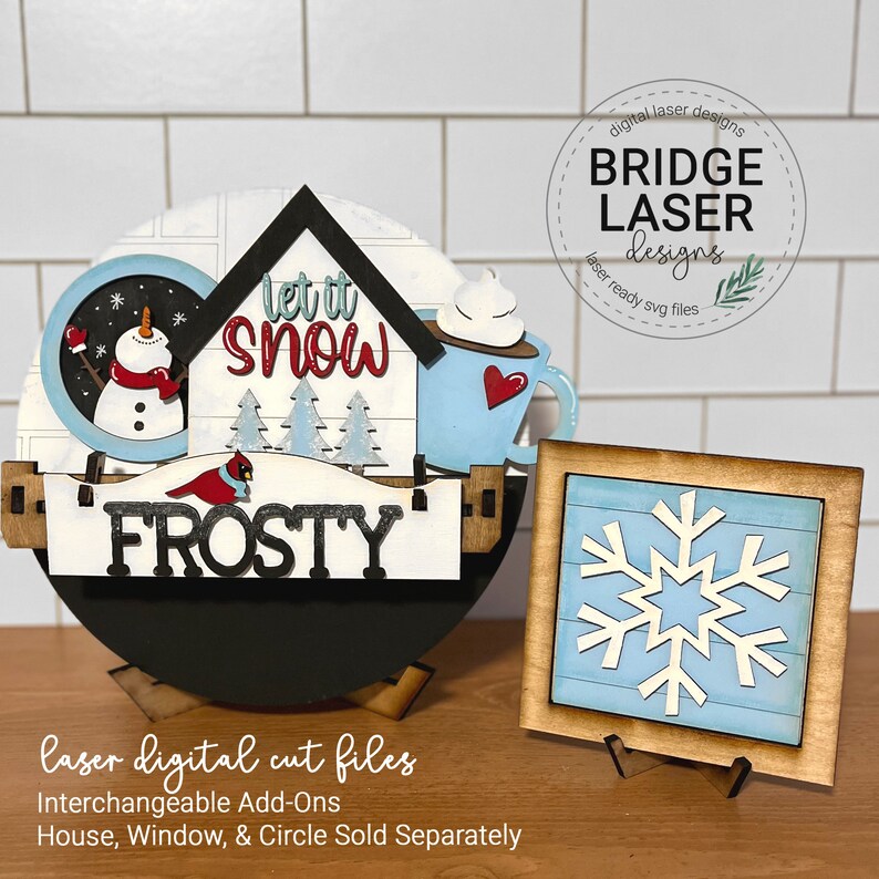 Snowman Laser Cut File Snowman Interchangeable Crate/fence - Etsy