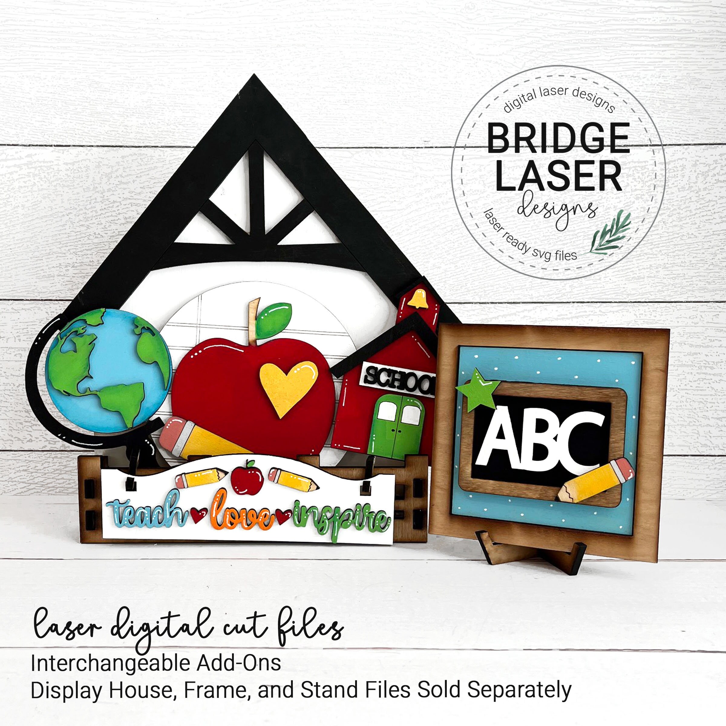 Teacher Laser Cut File, Teacher Interchangeable Add On, School Tiered ...