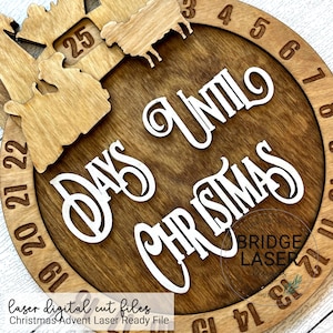 Nativity Christmas Countdown Laser Cut File, Christmas Nativity ...