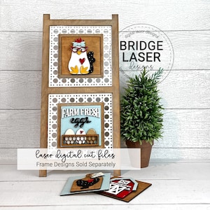 Chicken Laser Cut Files, Chicken Interchangeable Leaning Signs ...