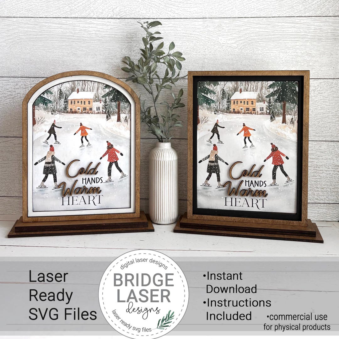 Winter Laser Cut Files and Printable PNG, Interchangeable Printable PNG ...