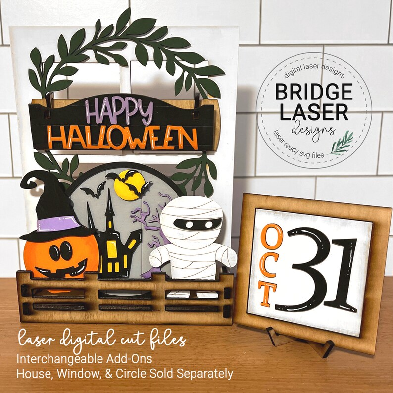 Halloween Laser Cut File Halloween Interchangeable - Etsy