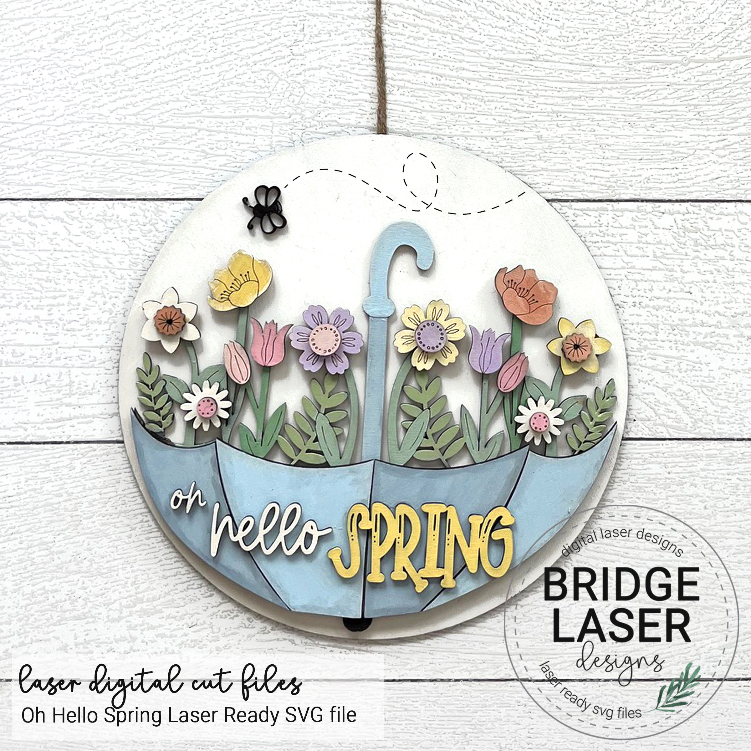 Spring Door Hanger Laser File Spring Laser Cut Design - Etsy