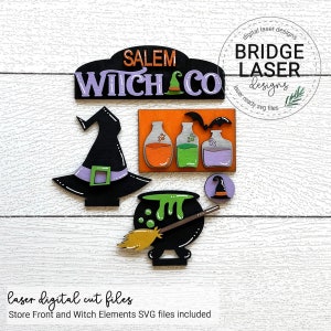 Halloween Laser Cut File, Witch Laser Design SVG, Witch Laser Cut File ...