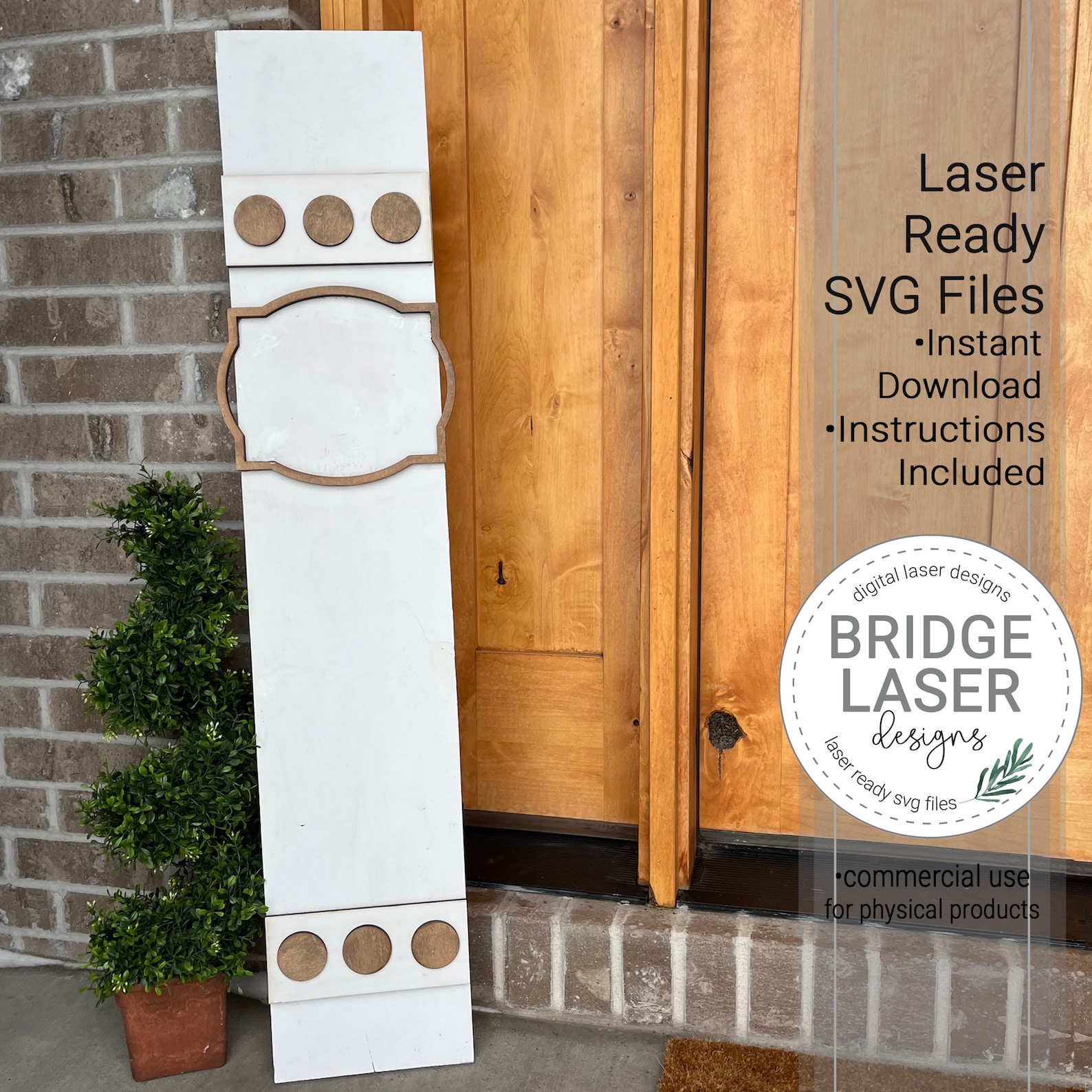 Porch Leaner Sign Laser Cut File, Porch Leaner Sign Holder Laser SVG ...