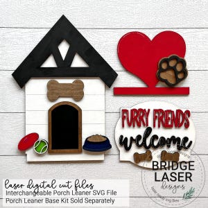 Dog Pets Porch Leaner Sign Laser Cut File, Furry Friends ...