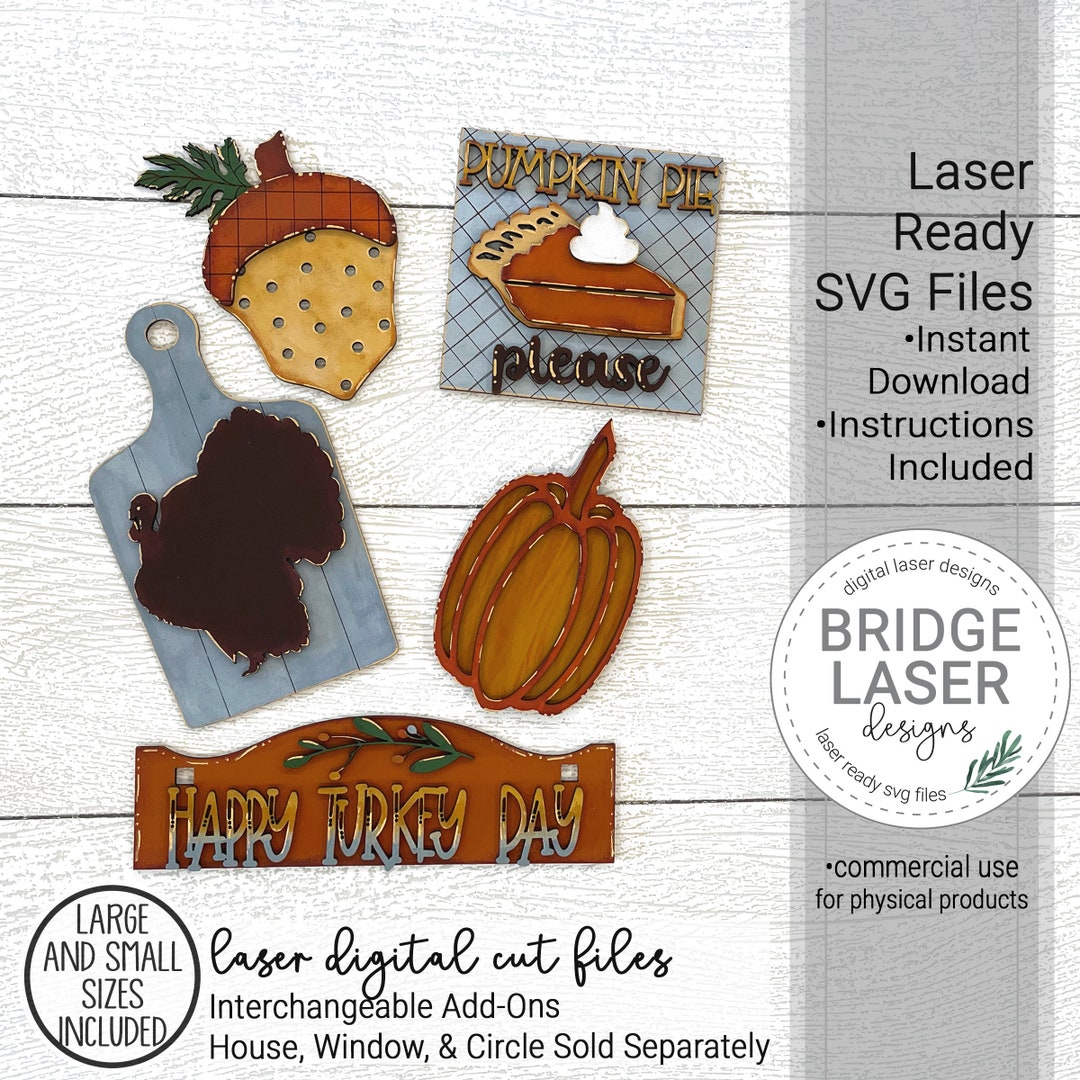 Thanksgiving Laser Cut File Thanksgiving Interchangeable - Etsy
