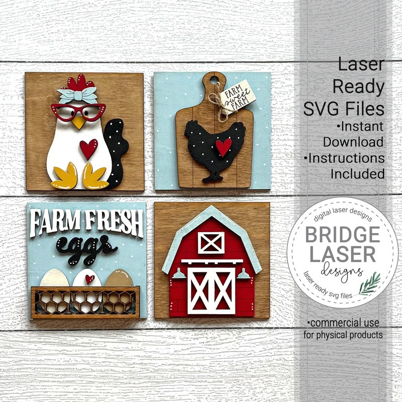 Laser Designs Tray Farm - Etsy