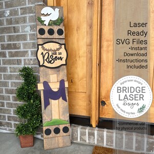Easter Porch Leaner Sign Laser Cut File, Religious Easter ...