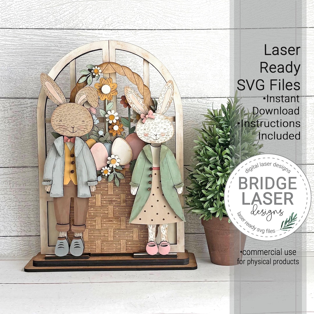 Easter Laser Cut Files, Easter Trio Shelf Sitter Laser, Easter Bunny ...