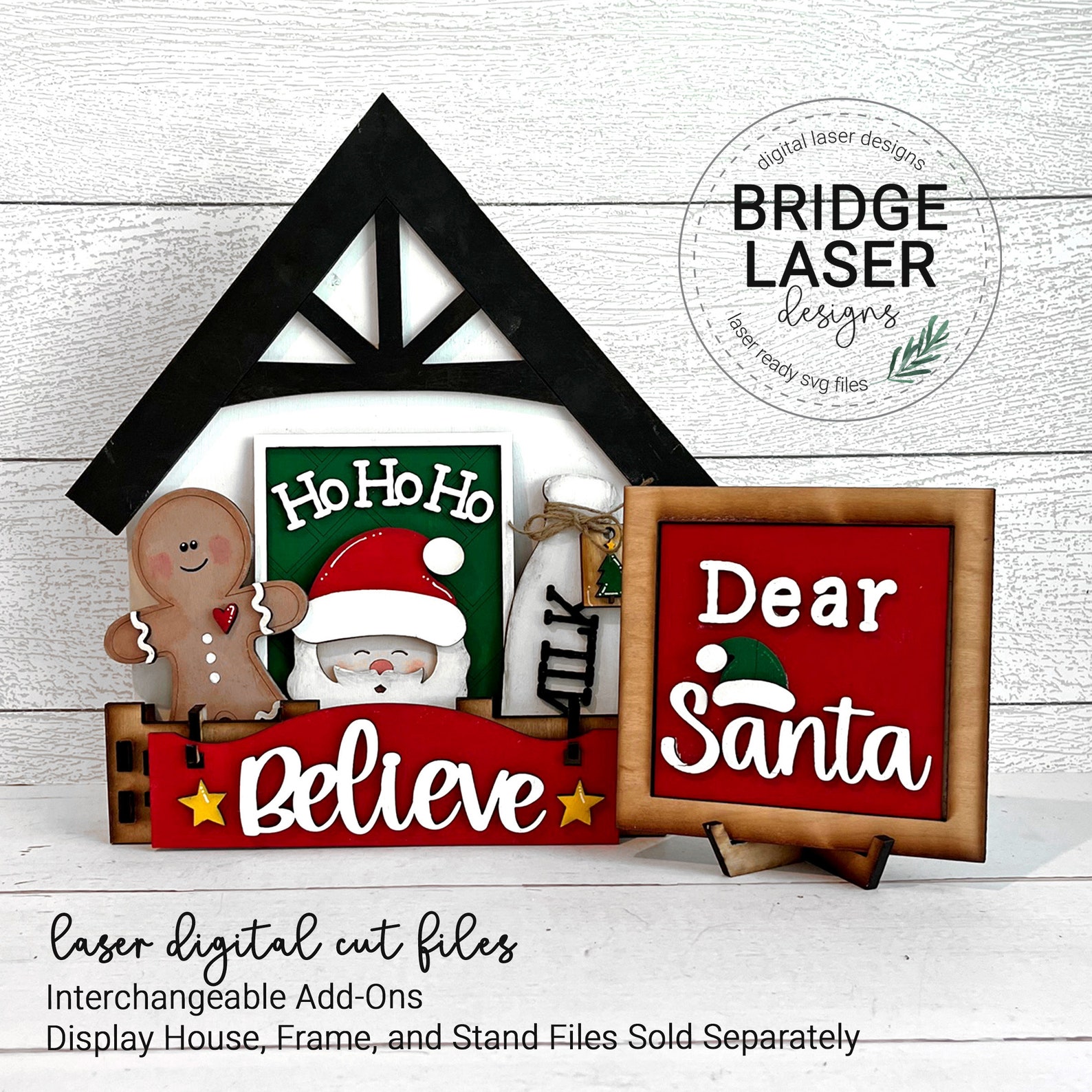 Christmas Laser Cut File, Christmas Interchangeable Crate/fence, Santa ...