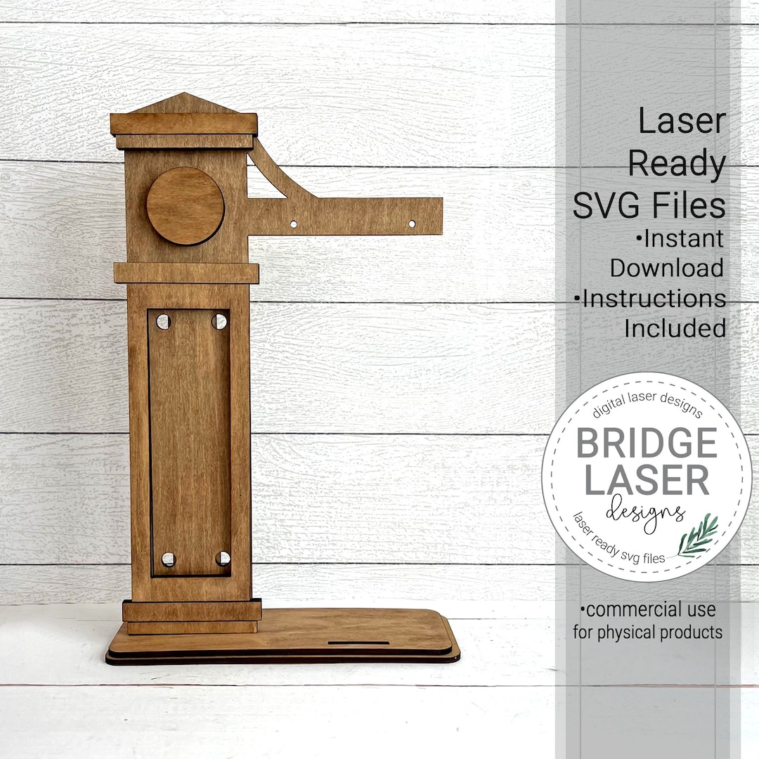 Post Sign Stand Laser Cut File, Post Sign Holder Laser SVG, Laser Cut ...