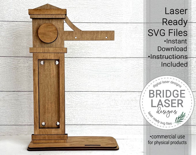 The Hanging Sign SVG File Download Sized for Glowforge Customizable ...