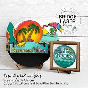 Summer Beach Laser Cut File, Summer Beach Interchangeable Add On, Surf ...