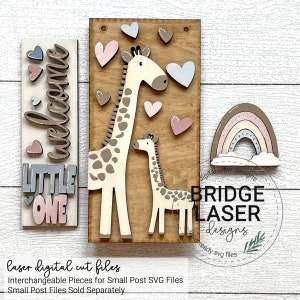 Baby Welcome Sign Laser Cut File, Welcome Little One Interchangeable ...