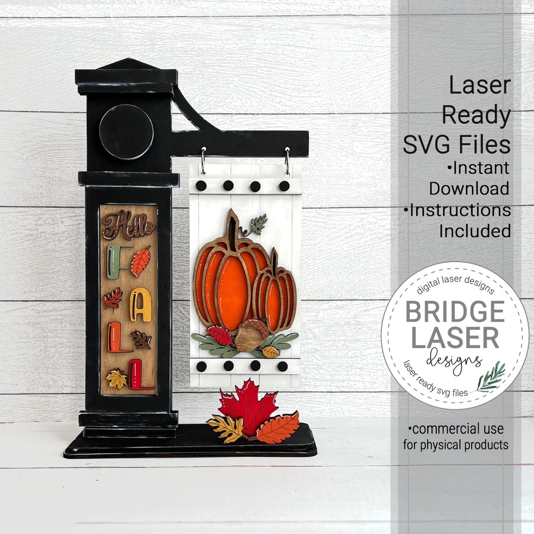 Fall Interchangeable Laser Cut File, Fall Post Interchangeable Sign ...