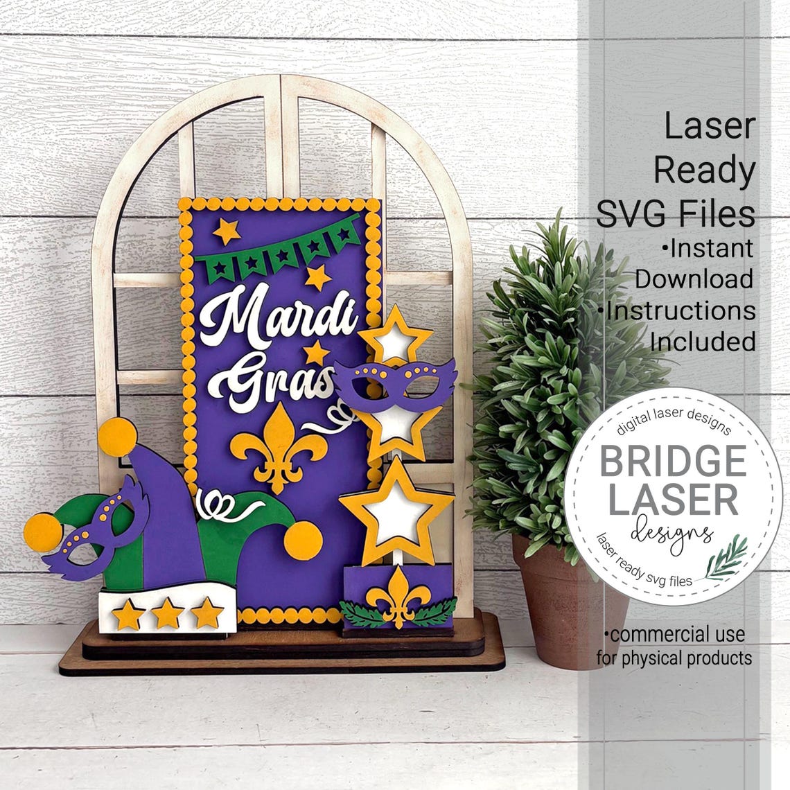 Mardi Gras Laser Cut Files, Mardi Gras Trio Shelf Sitter Laser, Mardi ...
