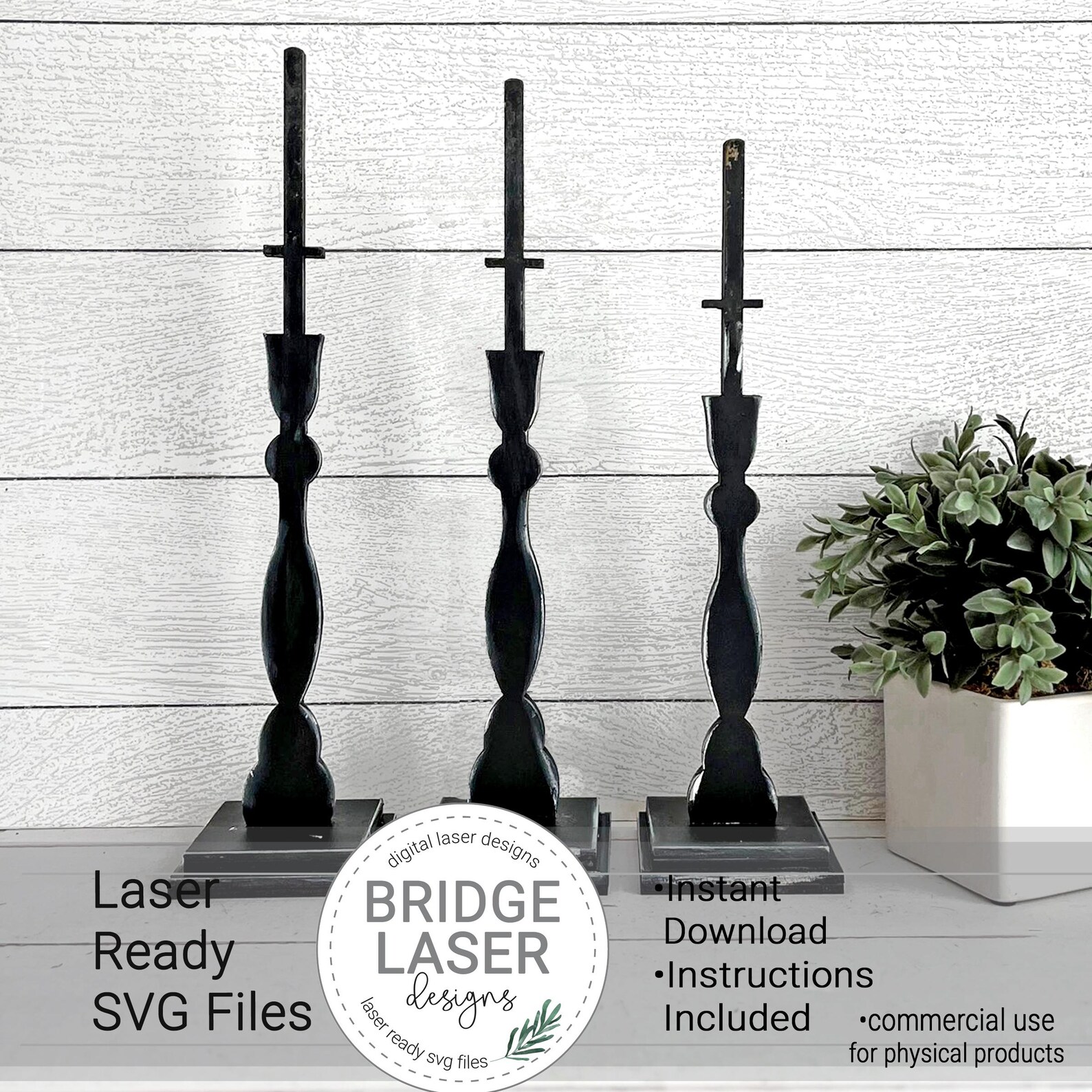 Pennant Sign Stand Laser Cut File Set of 3, Pennant Sign Holder Laser ...
