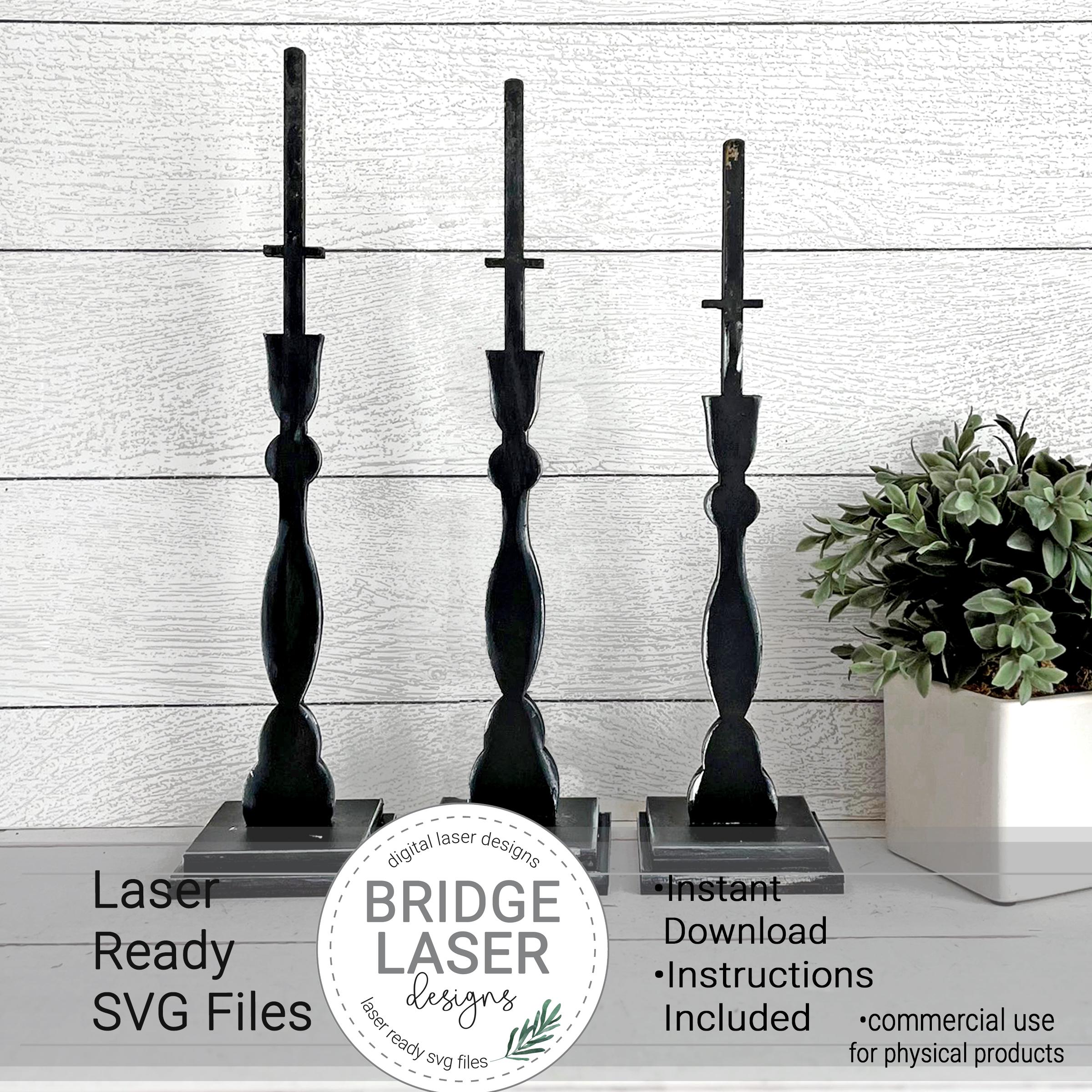 Pennant Sign Stand Laser Cut File Set of 3, Pennant Sign Holder Laser ...