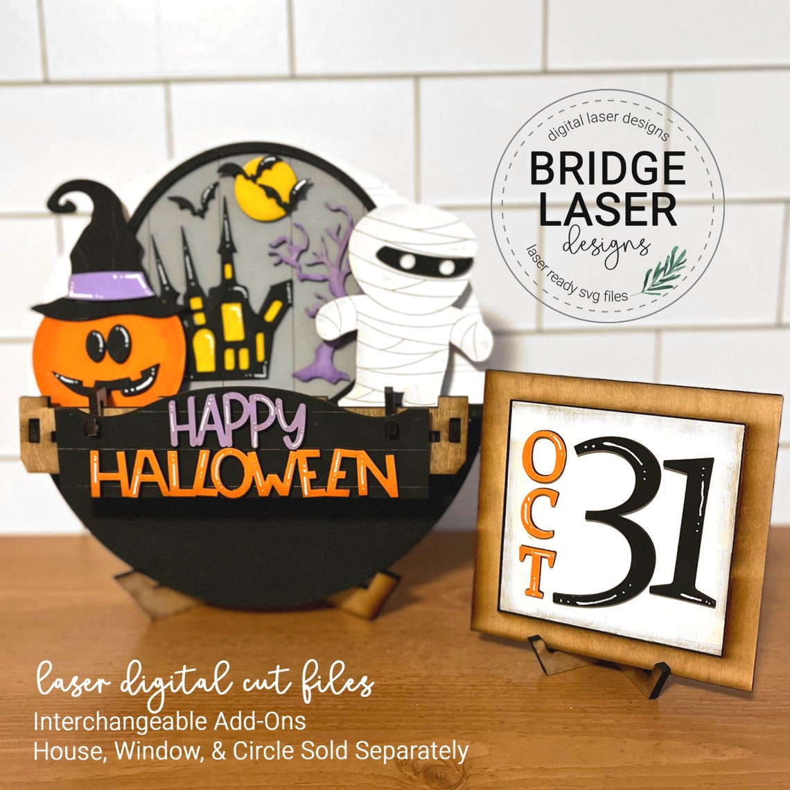 Halloween Laser Cut File Halloween Interchangeable - Etsy