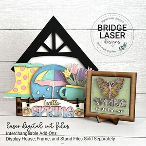 Spring Laser Cut File, Spring Interchangeable Add On, Umbrella Rain ...