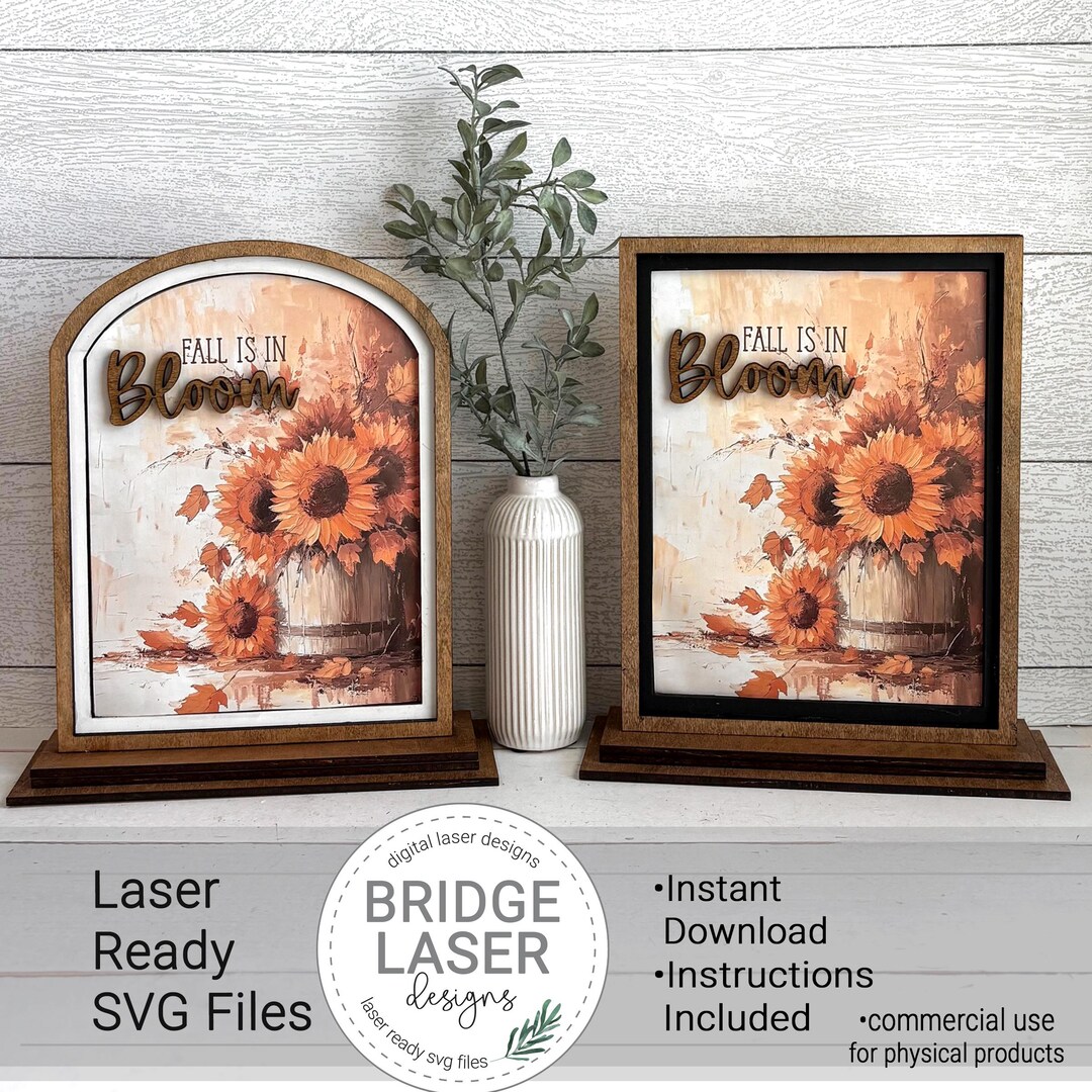 Sunflower Laser Cut Files and Printable PNG, Interchangeable Printable ...