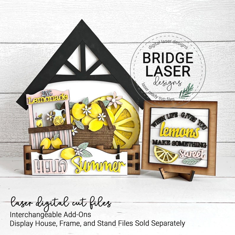 Lemon Summer Laser Cut File Summer Lemonade Interchangeable - Etsy