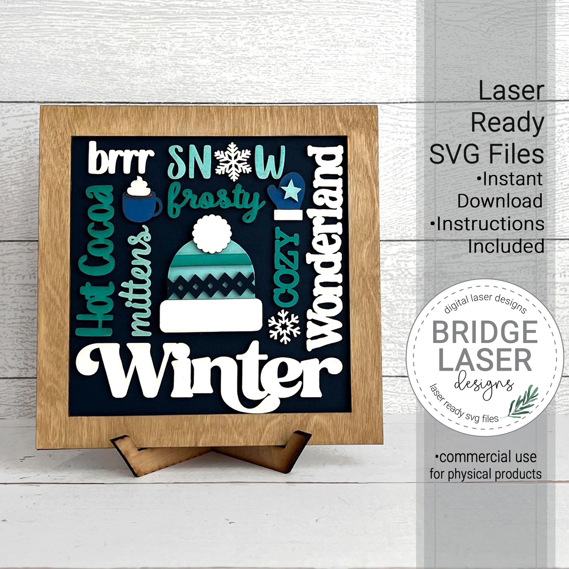 Word Art Laser File Bundle, Word Collage Laser Files, Holiday Sign ...