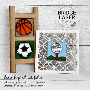 Sports Laser Cut File, Sports Interchangeable Leaning Sign Bundle File ...