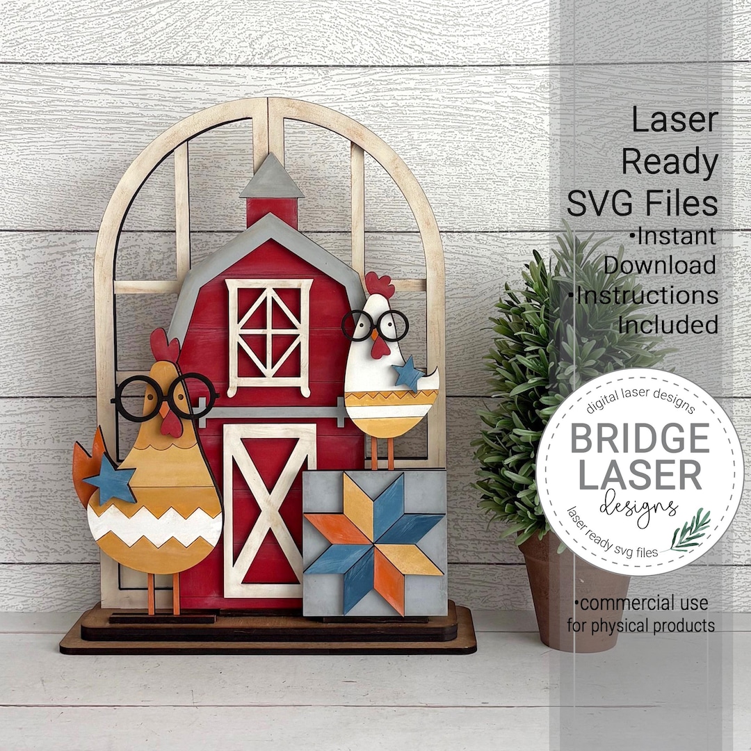 Chicken Laser Cut Files, Farmhouse Trio Shelf Sitter Laser, Chicken ...