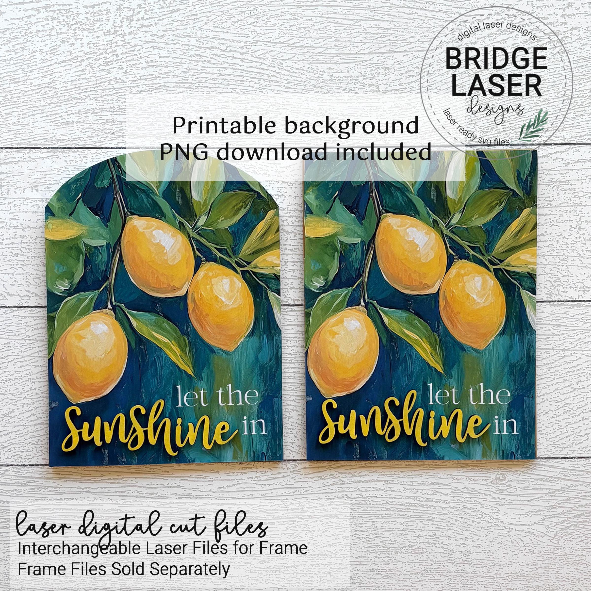 Lemon Laser Cut Files and Printable PNG, Interchangeable Printable PNG ...