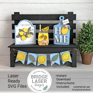 Summer Lemon Bench Laser Cut File, Summer Lemon Interchangeable Bench ...