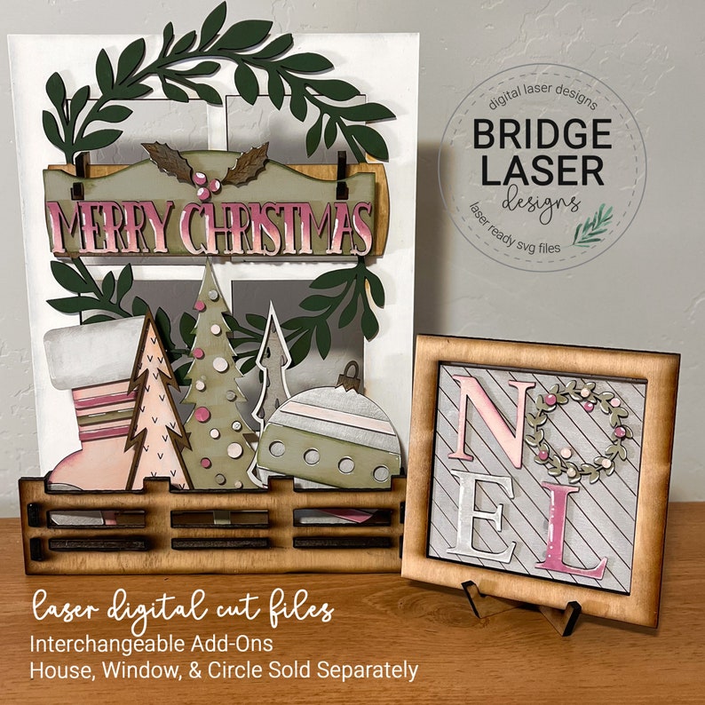 Christmas Laser Cut File Christmas Interchangeable - Etsy