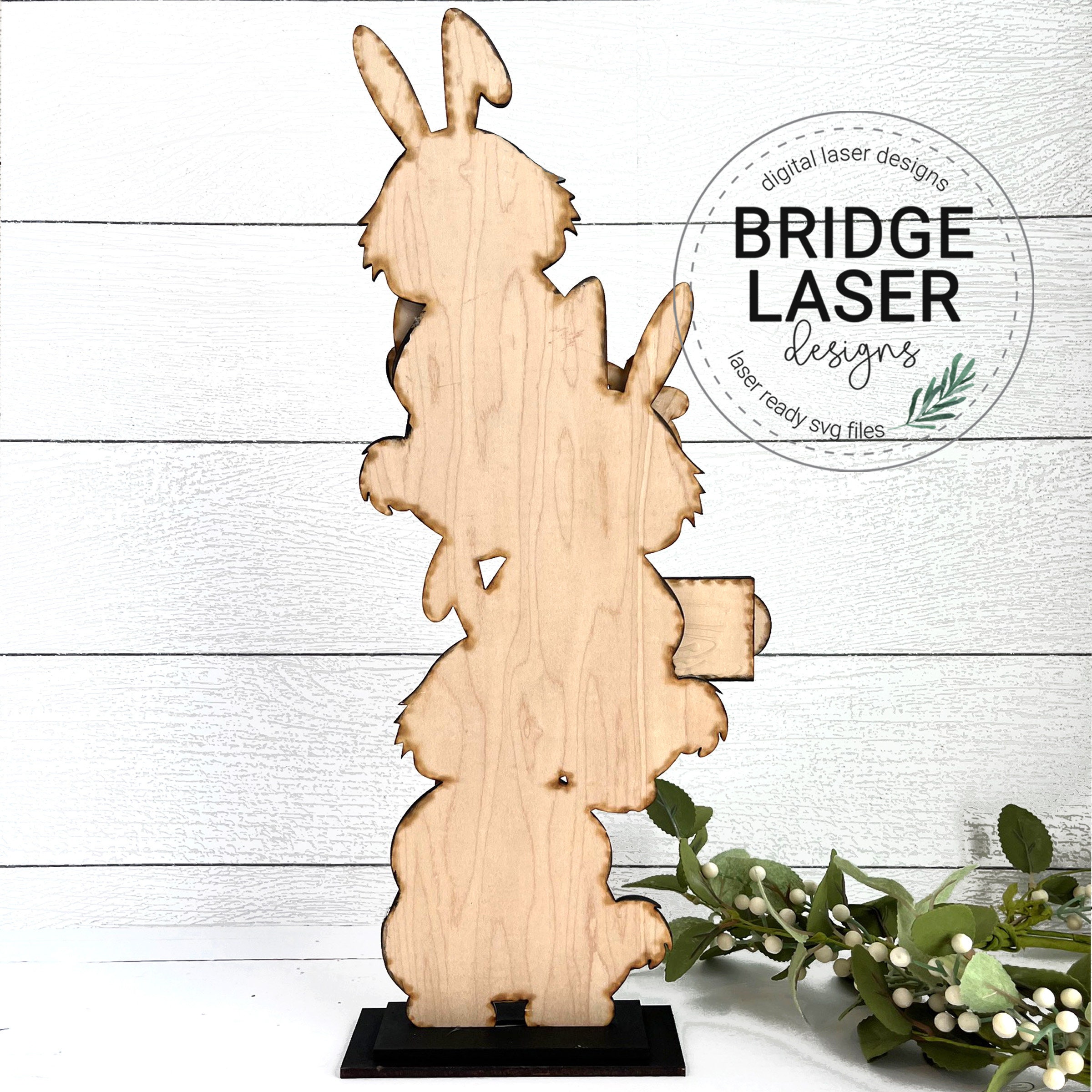 Easter Laser Cut Files Easter Bunnies Stackable Standing - Etsy