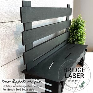 Bench Laser Cut File, Bench Interchangeable Laser File, Holiday Laser ...