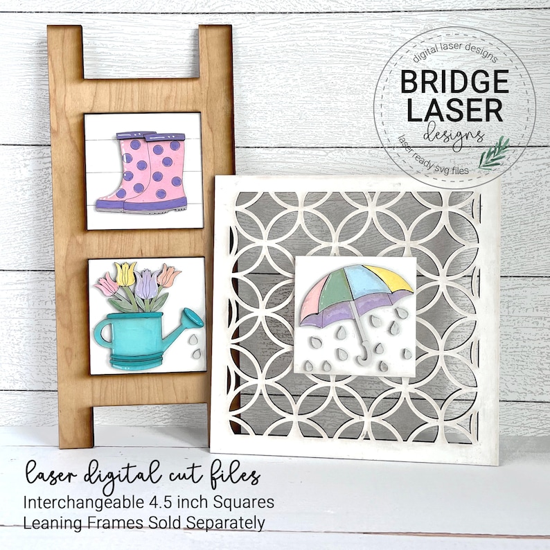 Spring Laser Cut Files, Spring Interchangeable Leaning Sign Bundle File ...