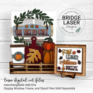 Fall Laser Cut File, Autumn Interchangeable Crate/fence, Leaves ...