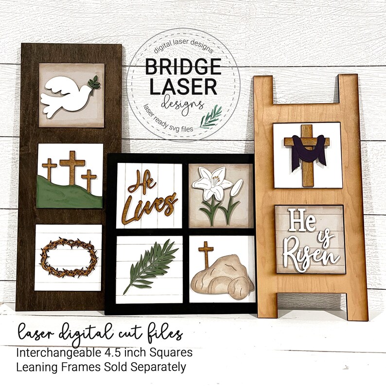 Religious Easter Laser Cut Files Easter Interchangeable - Etsy