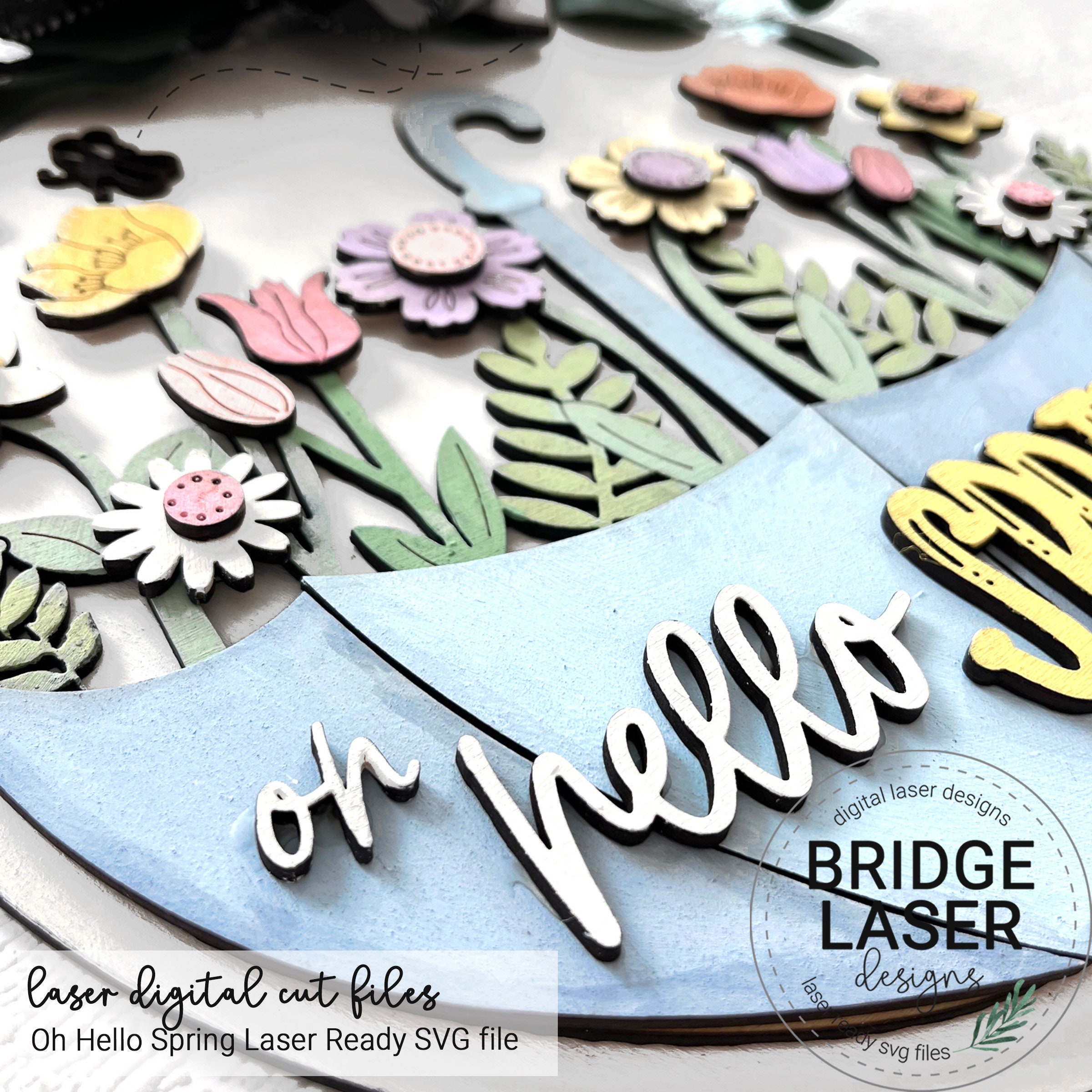 Spring Door Hanger Laser File Spring Laser Cut Design - Etsy