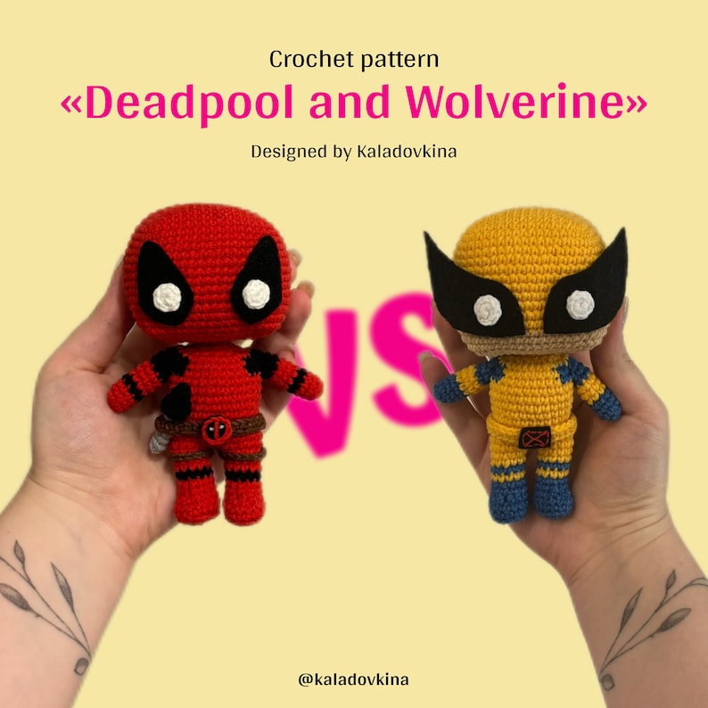 Crochet Pattern “deadpool and Wolverine” - Etsy